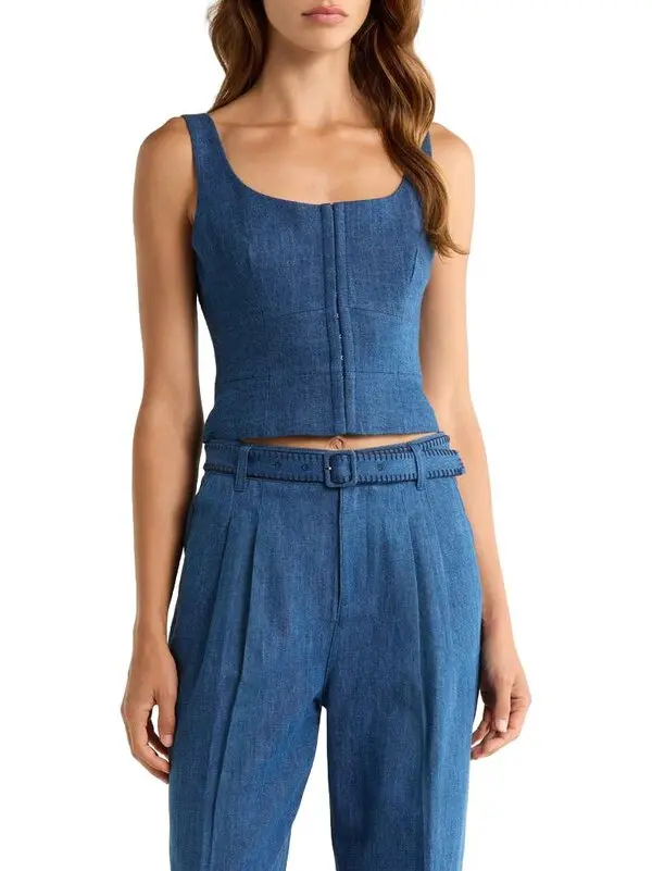 Paige Carra Corset Top - Tidepool