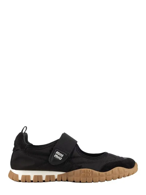 Miu Miu Black Mary Jane Flats - Multicolor