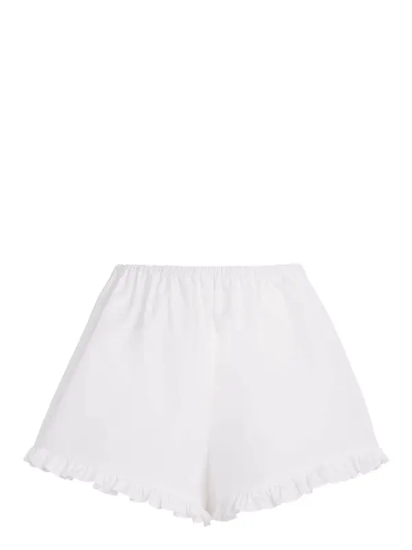 Hunza G Cotton Frill Shorts - White
