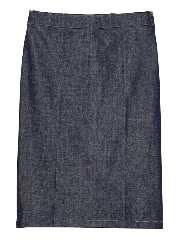 Prada Denim Midi Pencil Skirt - Blue