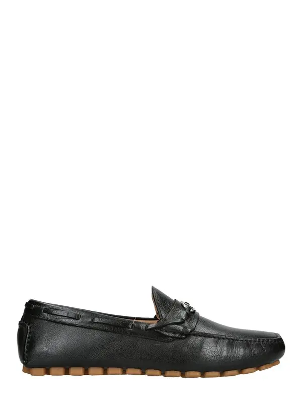 Valentino Garavani Leather Fastaway Loafers With Studded Sole - Black