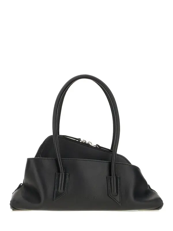 Attico Black Leather Shopper Bag - Multicolor