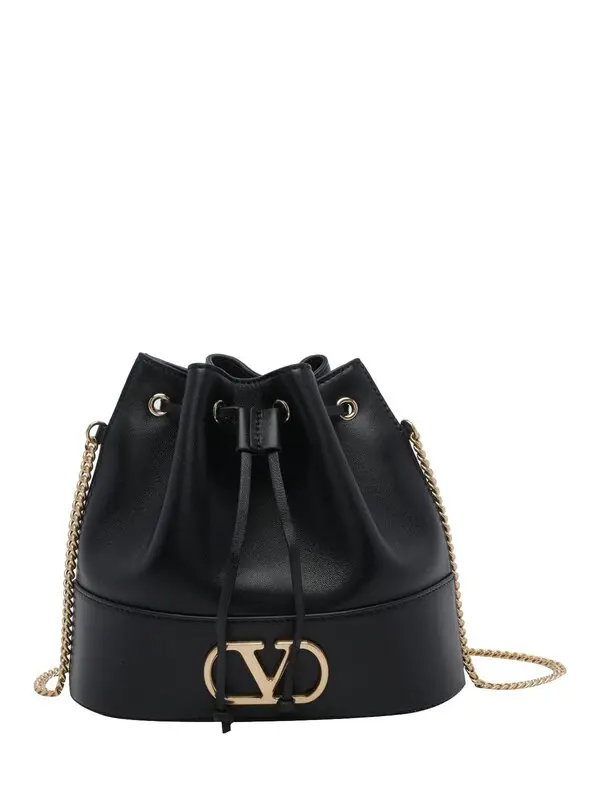 Valentino Garavani Vlogo Signature Bucket Bag - Black