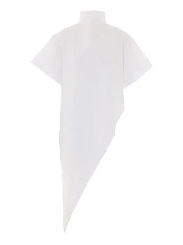 Alaïa Cotton Turtleneck Short-sleeve T-shirt - White