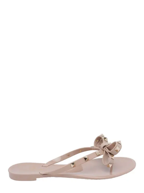 Valentino Garavani Rockstud Rubber Flip Flops - Pink