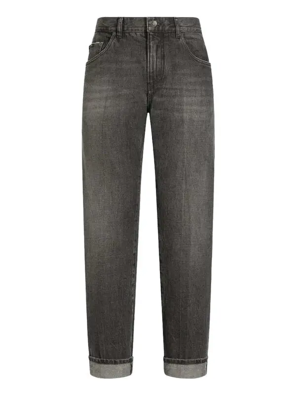 Dolce & Gabbana Cotton Denim Pants - Gray