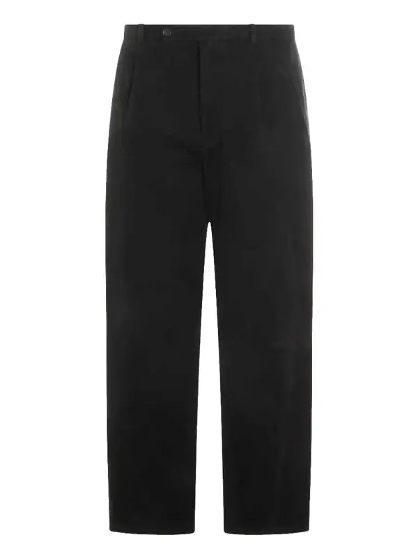 JIL SANDER Straight-leg Cotton Trousers - Black