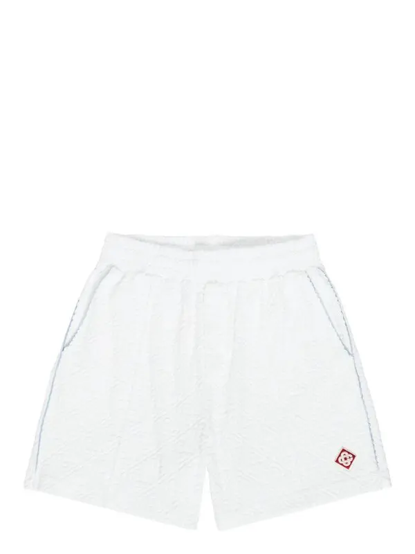 Casablanca Logo-monogrammed Terry Jacquard Shorts - White