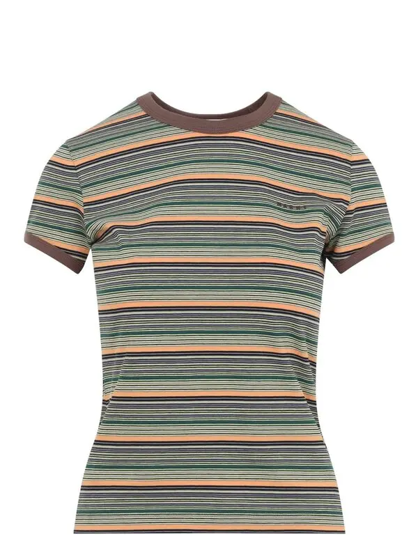 Marni Striped Cotton T-shirt - Multicolor