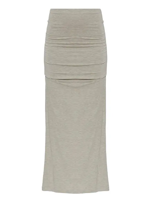 TOTEME Ruched Maxi Skirt - Grey