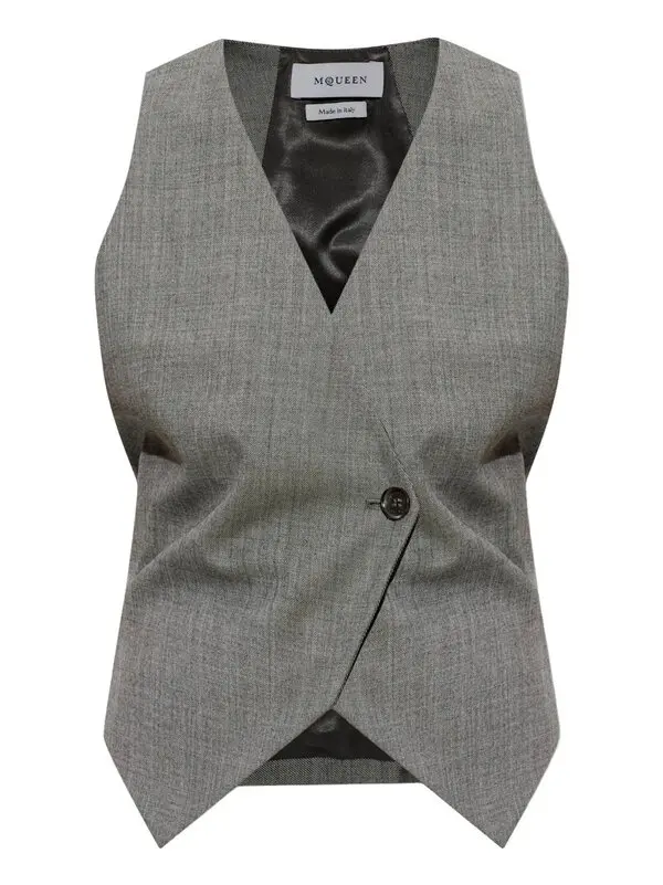 Alexander McQueen Wool Vest - Grey