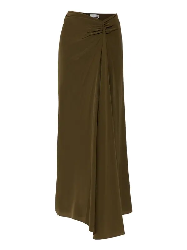 Alexander McQueen Silk Maxi Skirt - Green