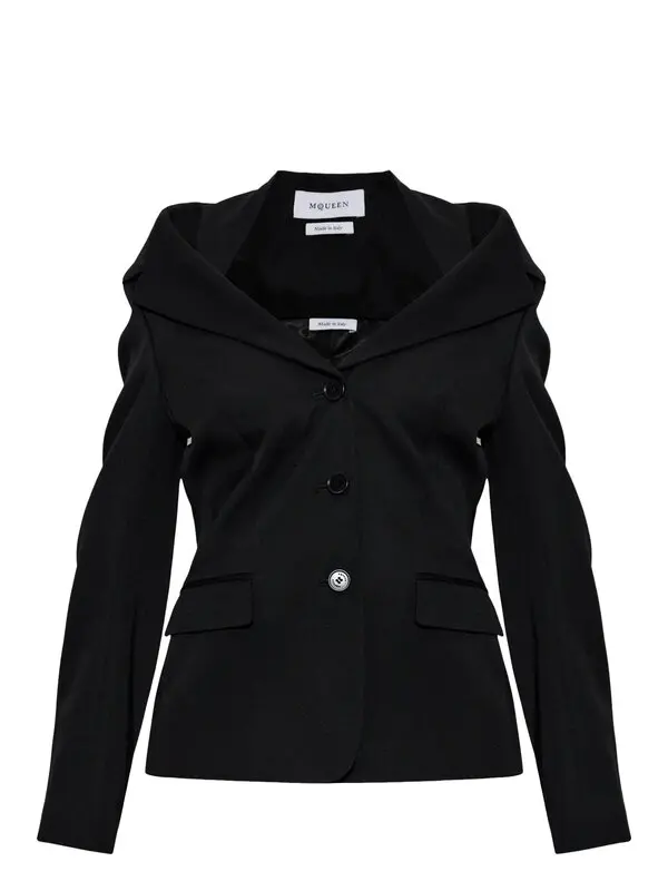 Alexander McQueen Wool Blazer - Black