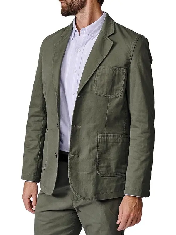 AUBIN Mareham Patch Pocket Blazer - Khaki