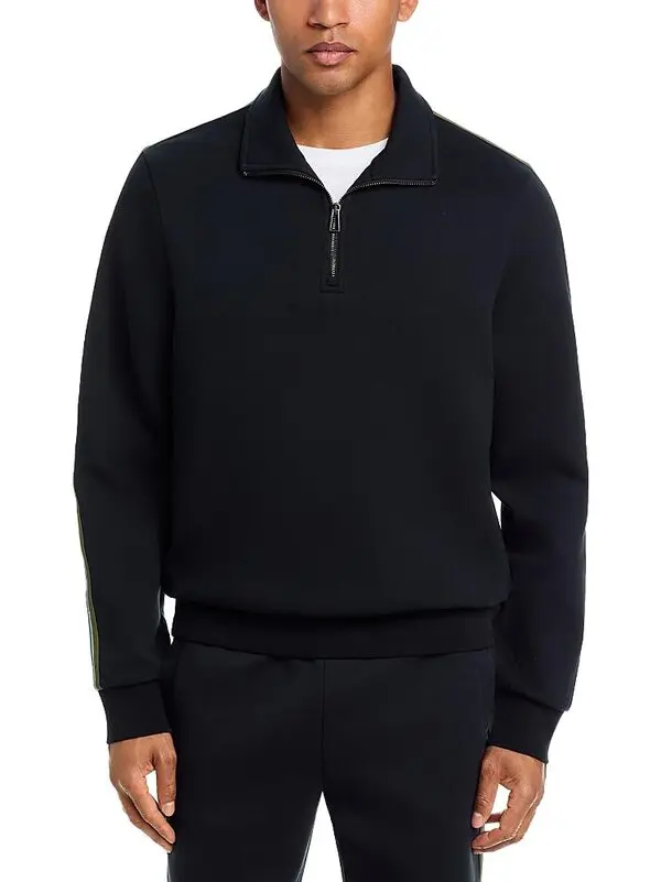 Paul Smith Regular Fit Quarter Zip Sweatshirt - Black