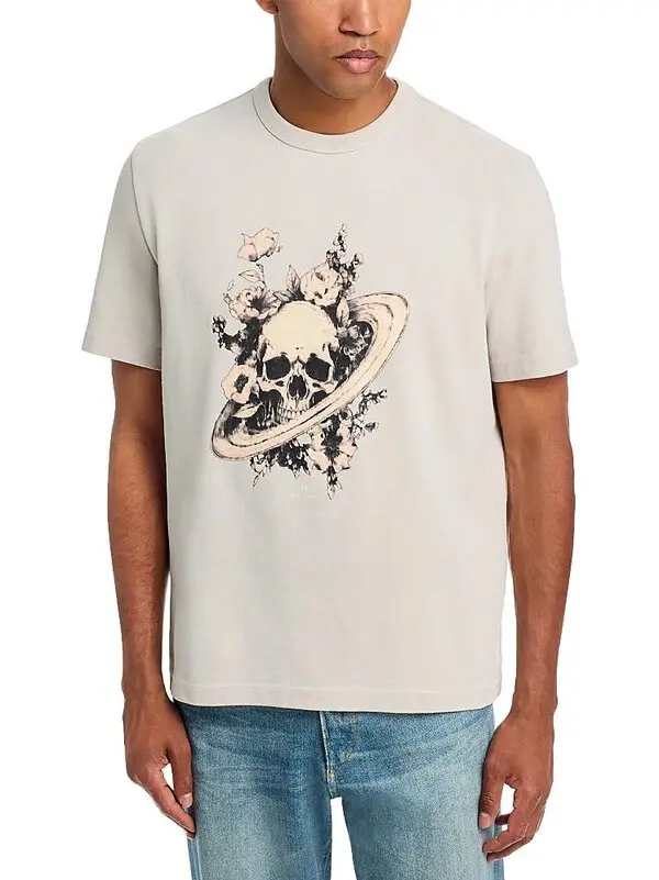Paul Smith Floral Skull Graphic T-shirt - Grey