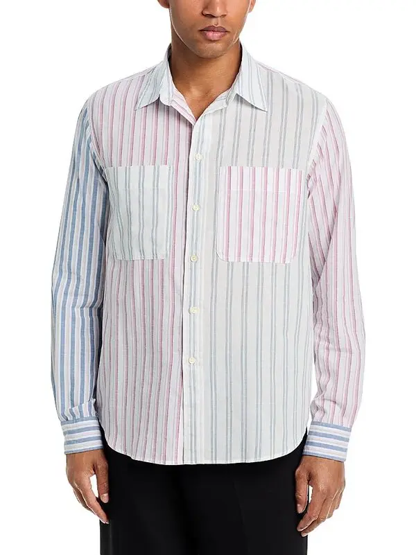 Paul Smith Casual Fit Stripe Pocket Shirt - White