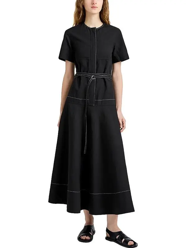 Proenza Schouler White Label Elizabeth Belted Dress - Black