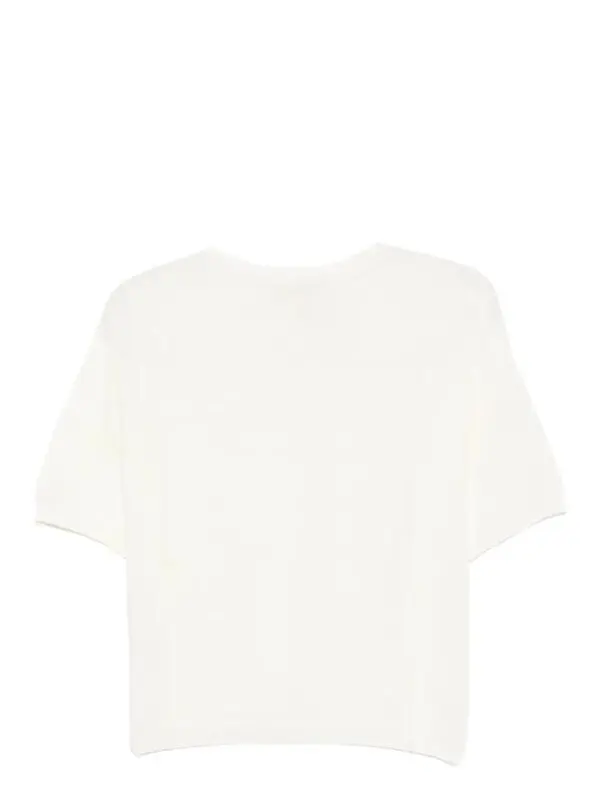 Momoni Round Neck Linen T-shirt - Neutrals