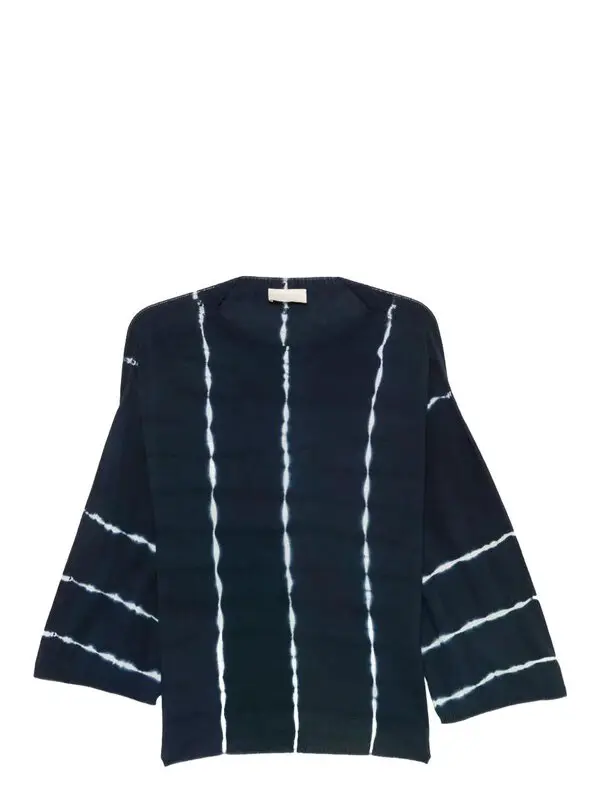 Momoni Striped Tie-dye Sweater - Blue