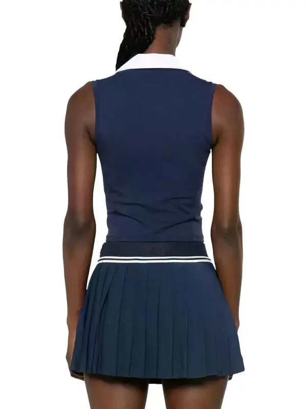 SPORTY & RICH Signature Logo Sleeveless Performance Top - Blue
