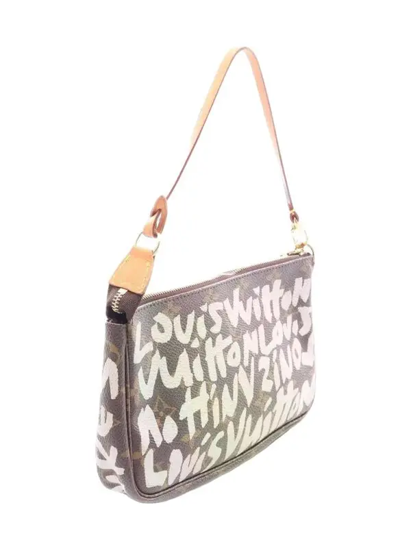 LOUIS VUITTON X Stephen Sprouse 2001 Graffiti Monogram Shoulder Bag - Brown