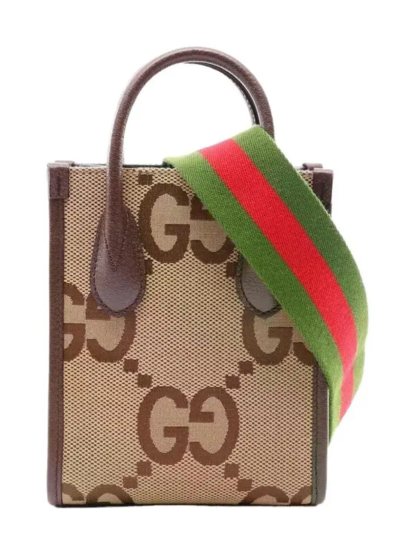 Gucci Jumbo Gg Two-way Handbag - Brown