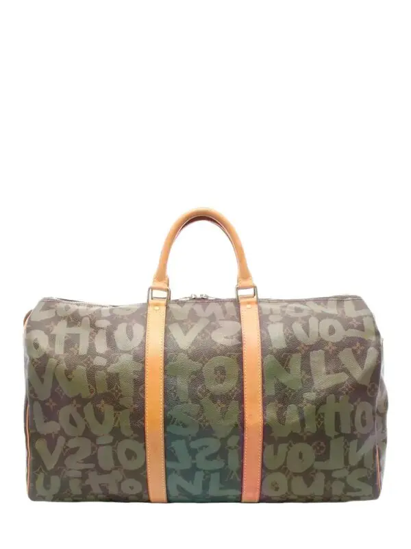 LOUIS VUITTON Keepall Monogram Graffiti Holdall - Brown