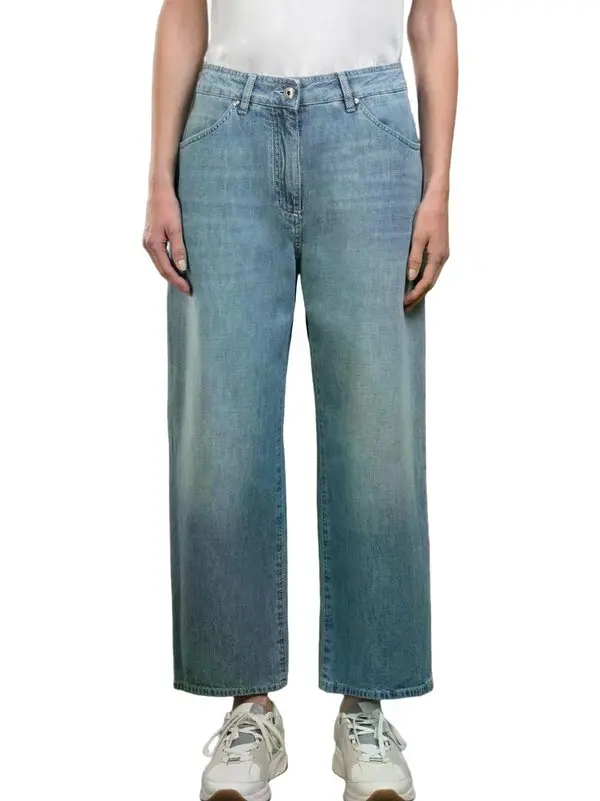 MOORER Lania Five-pocket Jeans - Blue