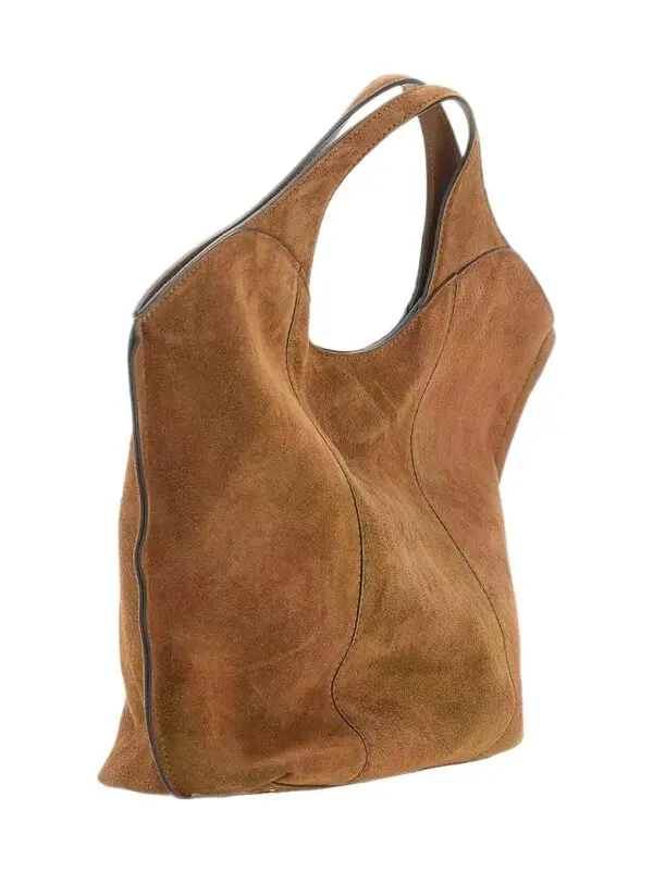 GIANNI CHIARINI Infinity Suede Tote Bag - Brown