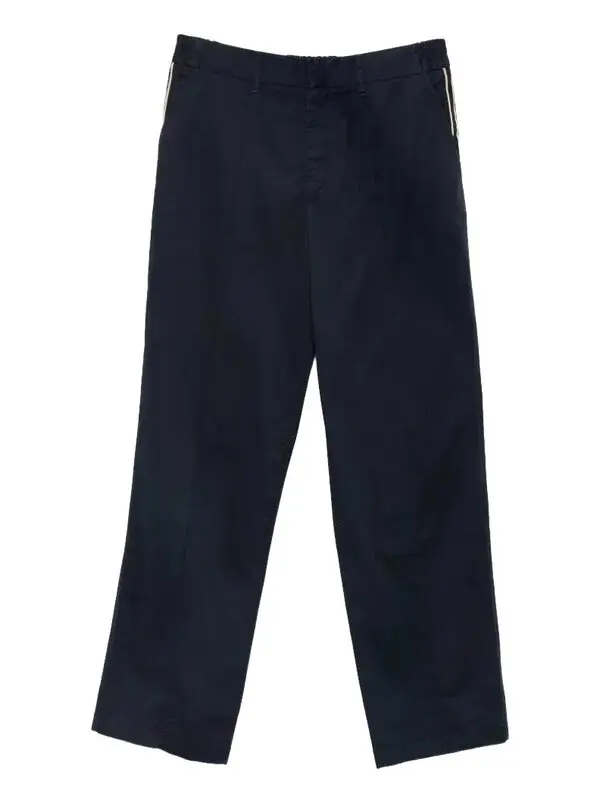 Iceberg Elasticated-waist Cotton Trousers - Blue