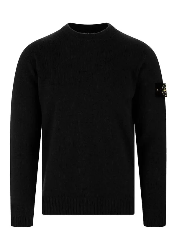 Stone Island Knitted Sweatshirt - Black