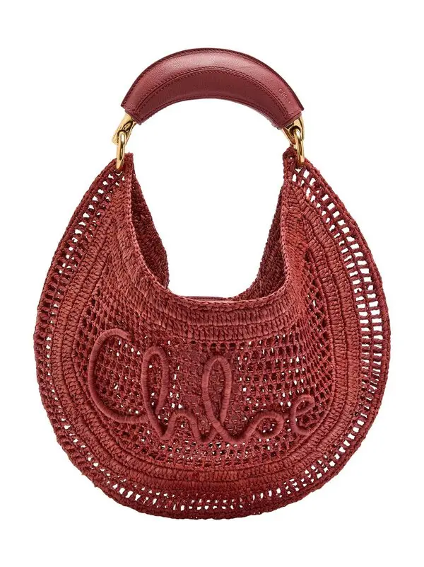 Chloé Raffia Shoulder Bag - Red