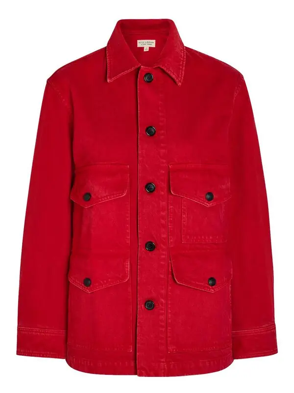 NILI LOTAN Leroy Denim Jacket - Red