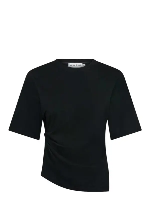 Anna Quan Cleo Ruched T-shirt - Black