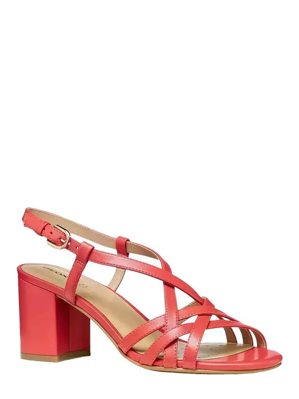 Geox Virnilisa Strappy Block-heel Sandals - Red