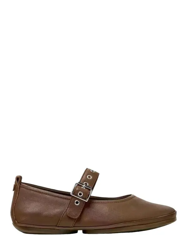 Camper Right Nina Buckle-strap Ballet Flats - Brown
