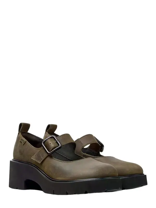 Camper Milah Leather Loafers - Green