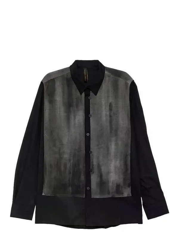 GIOVANNI CAVAGNA Faded-effect Button-down Shirt - Grey