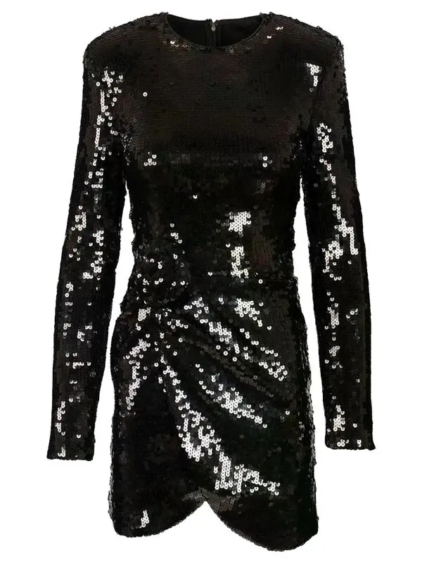 ROTATE BY BIRGER CHRISTENSEN Sequin Embellished Mini Dress - Black