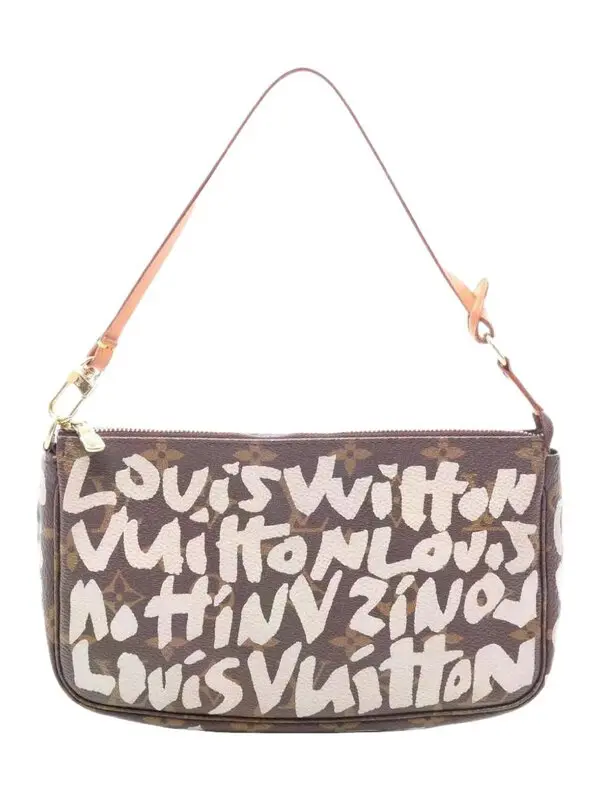 LOUIS VUITTON X Stephen Sprouse 2001 Graffiti Monogram Shoulder Bag - Brown
