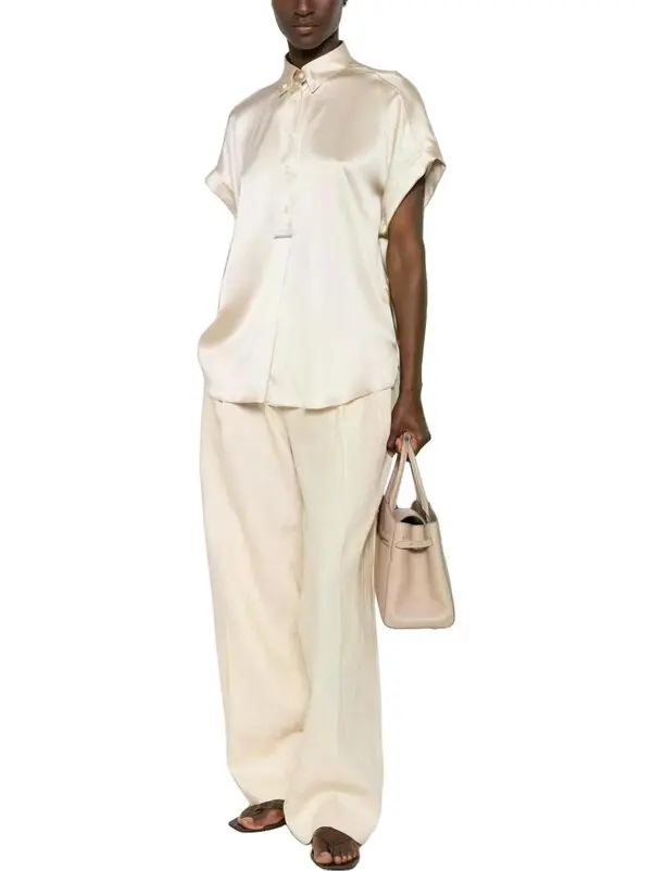 Brunello Cucinelli Sand Beige Monili Detail Short-sleeve Shirt - Neutrals
