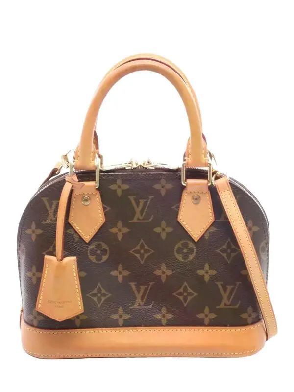 LOUIS VUITTON Alma Bb Monogram Tote Bag - Brown