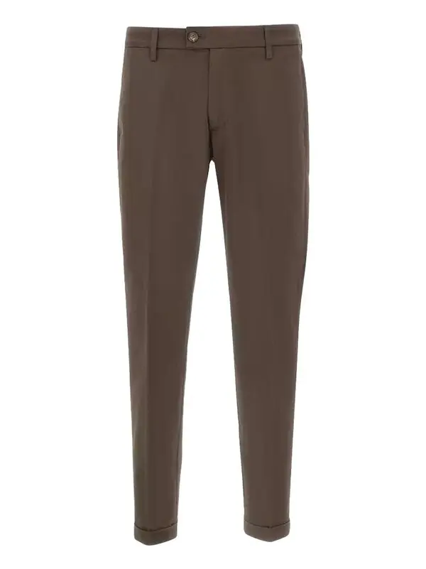 RE-HASH Slim Fit Trousers - Brown