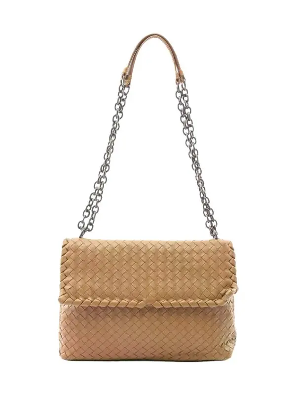 Bottega Veneta 2000s Olympia Intrecciato Shoulder Bag - Neutrals