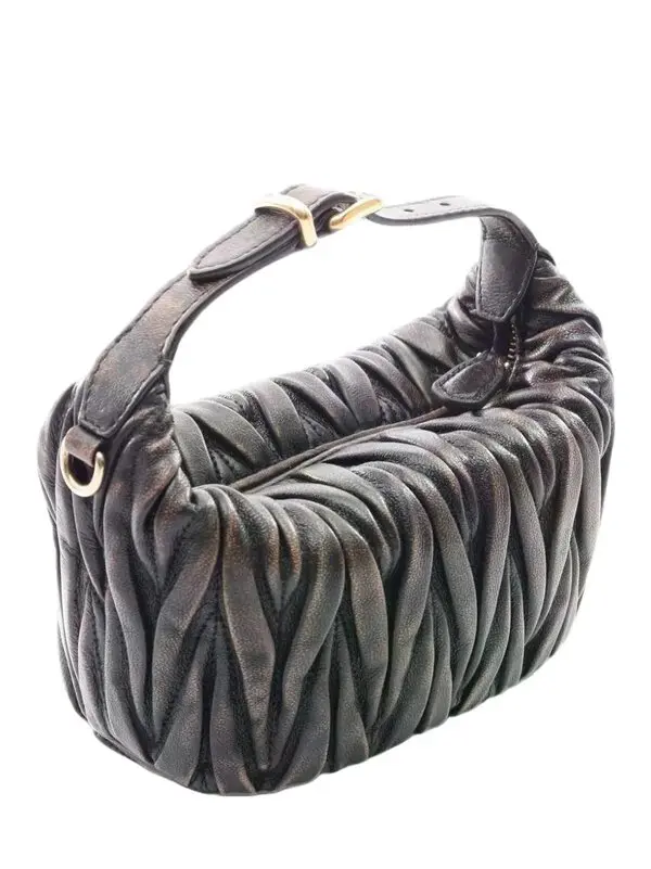 Miu Miu Matelassé Leather Tote Bag - Brown