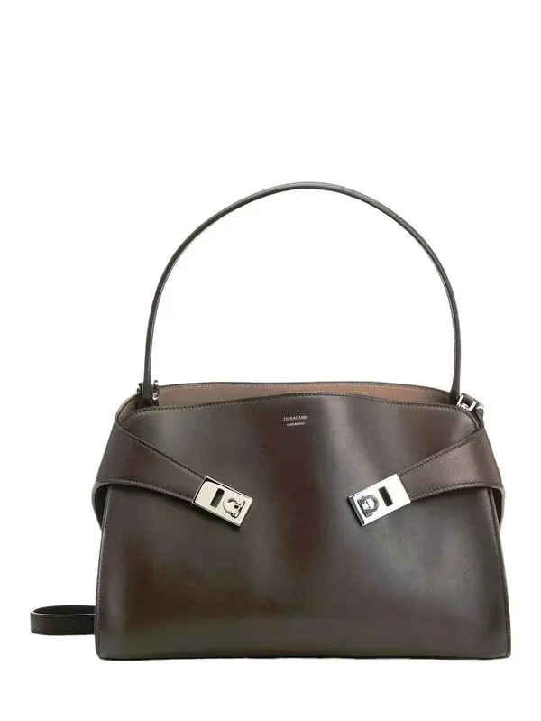 FERRAGAMO Hug Shoulder Bag - Brown