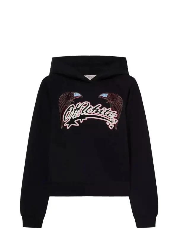 Off-White Swarovski Crystal-embellished Hoodie - Black