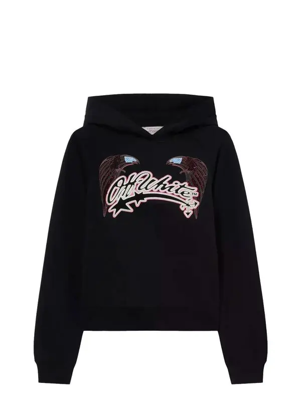 Off-White Swarovski Crystal-embellished Hoodie - Black