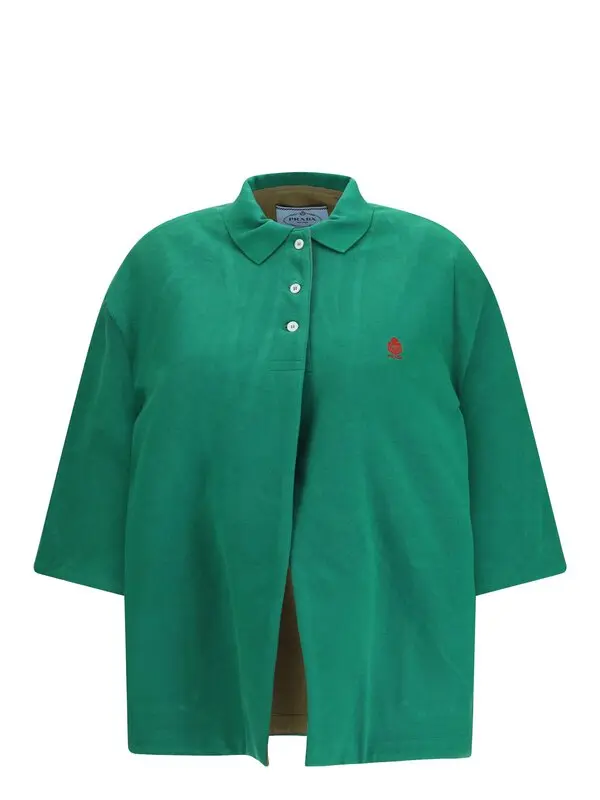 Prada Pure Cotton Pique Jacket - Green